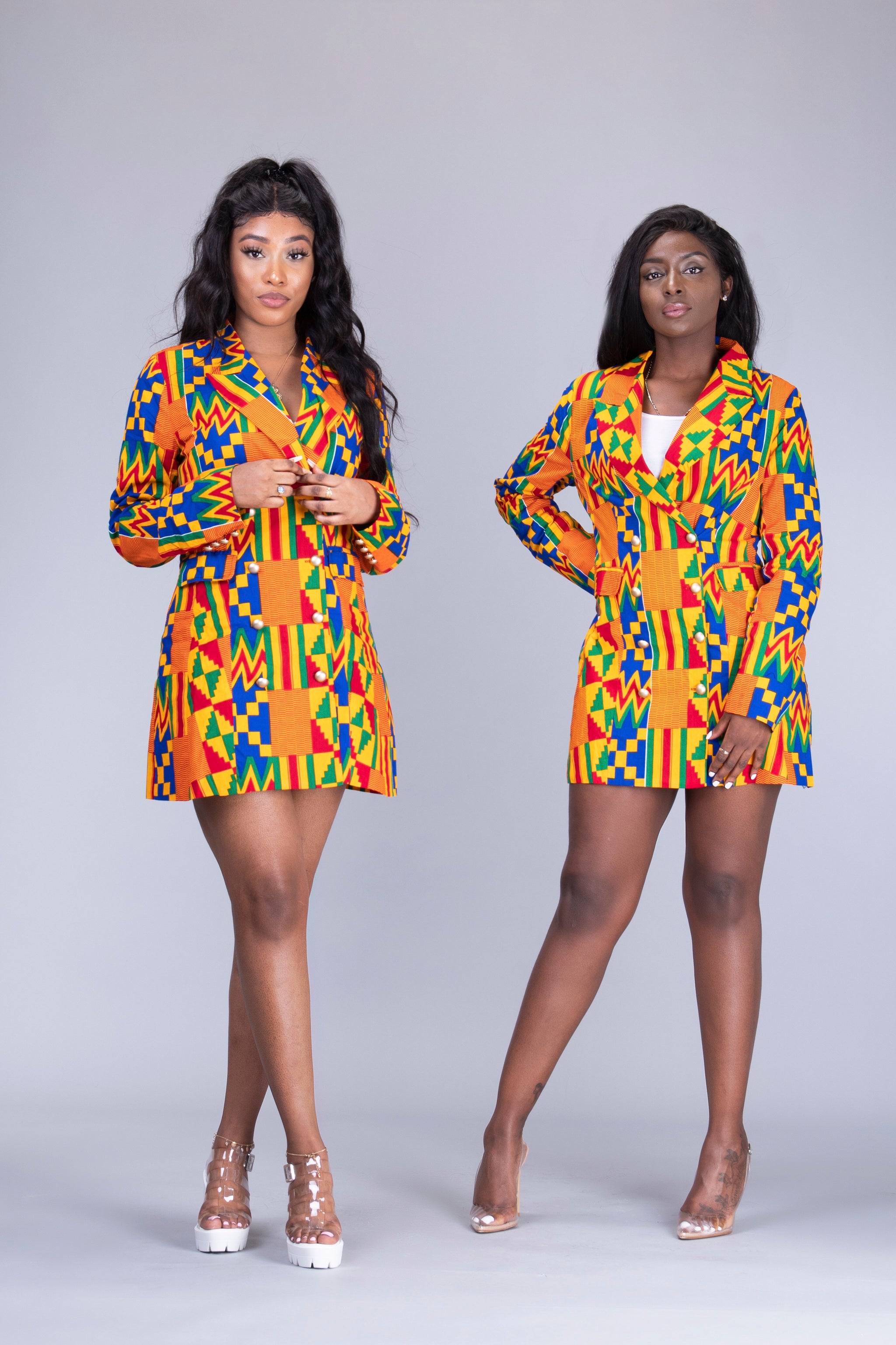 Efya African Print Kente 2 Piece Suit Set – Afrothrone